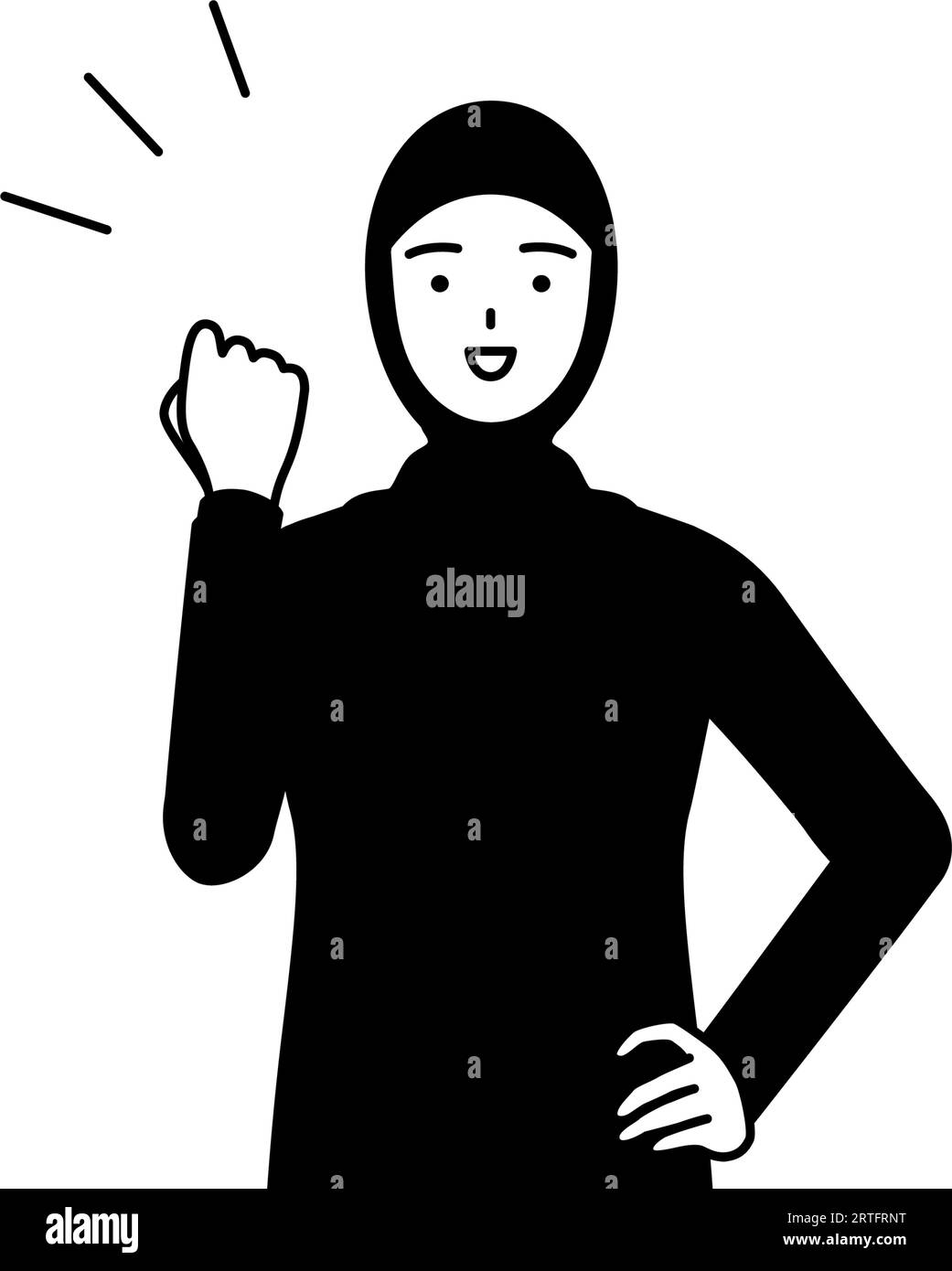 Muslim Woman posing with guts, Vector Illustration Stock Vector Image ... Muslim Woman posing with guts, Vector Illustration Stock Vector Image ...