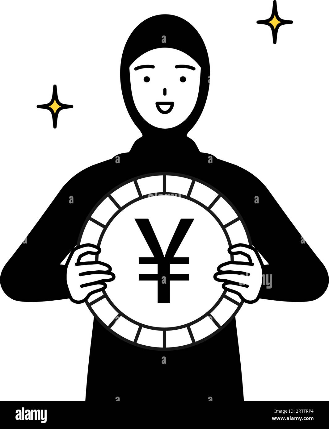 Muslim Woman an image of foreign exchange gains and yen appreciation ...