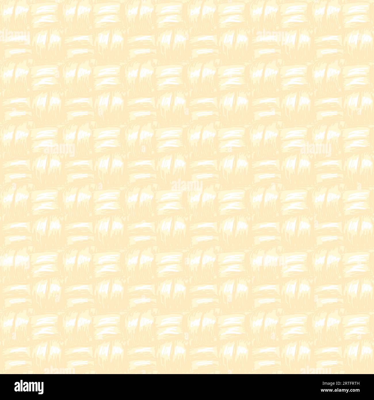 Yellow canvas texture Seamless vector background Hand drawn Stock ...
