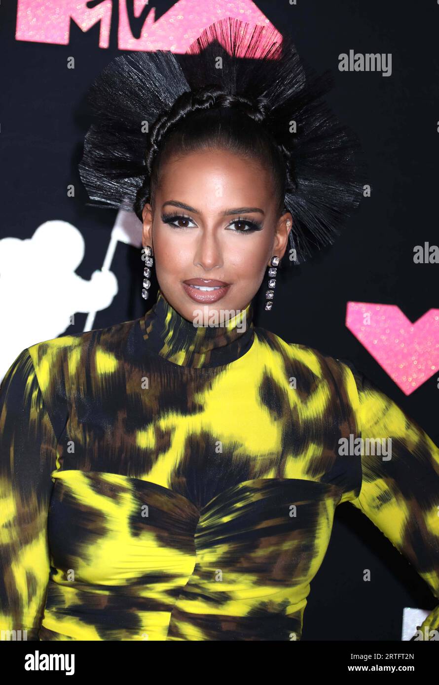 September 12, 2023, Newark, New York, USA: NESSA DIAB seen on the pink ...