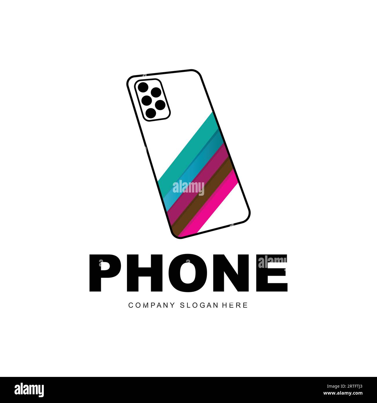 Smartphone Logo, Communication Electronics Vector, Modern Phone Design ...