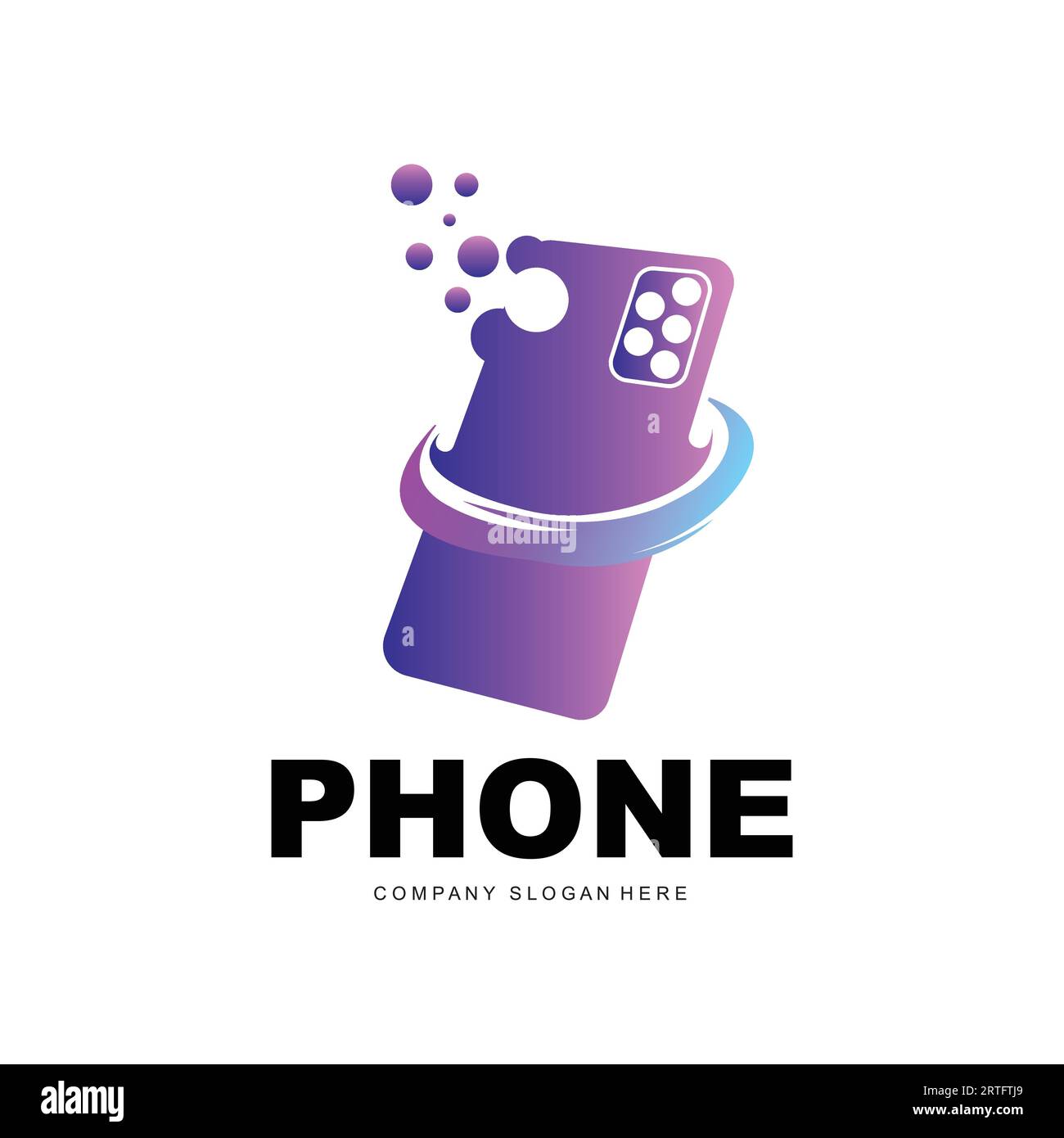 Smartphone Logo, Communication Electronics Vector, Modern Phone Design ...