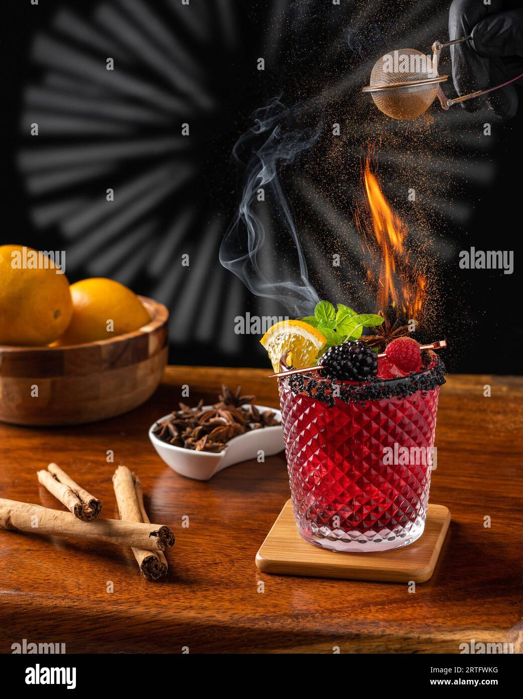 Alcoholic shot lit on fire hi-res stock photography and images - Alamy