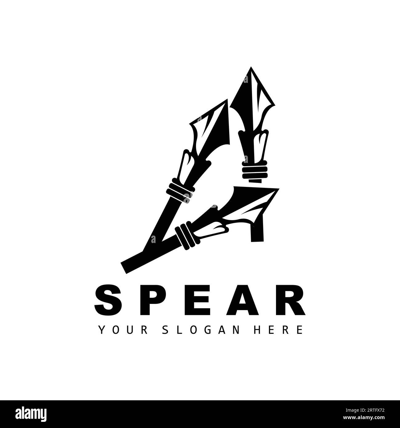 Spear Logo, Hunting Gear Design, Arrow War Weapon, Product Brand Vector ...
