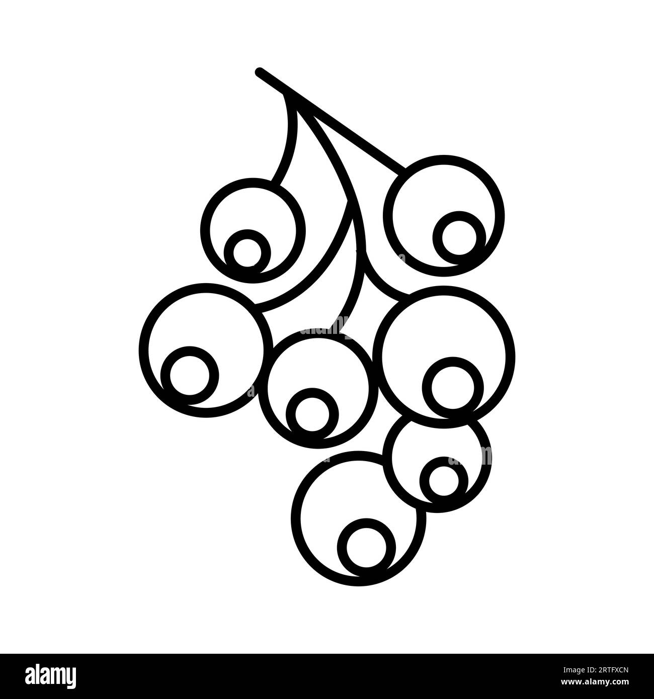 Line icon branch berries hi-res stock photography and images - Alamy