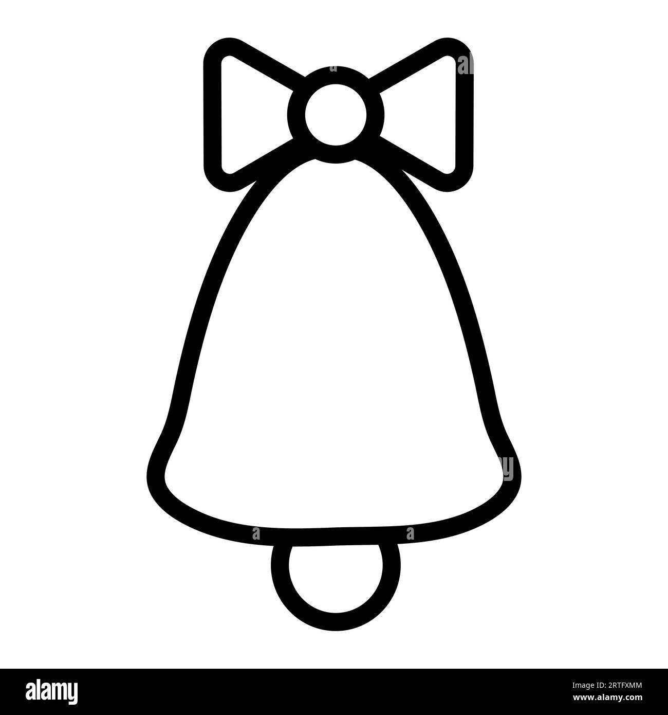 Black and white small simple linear icon of a beautiful festive musical ...