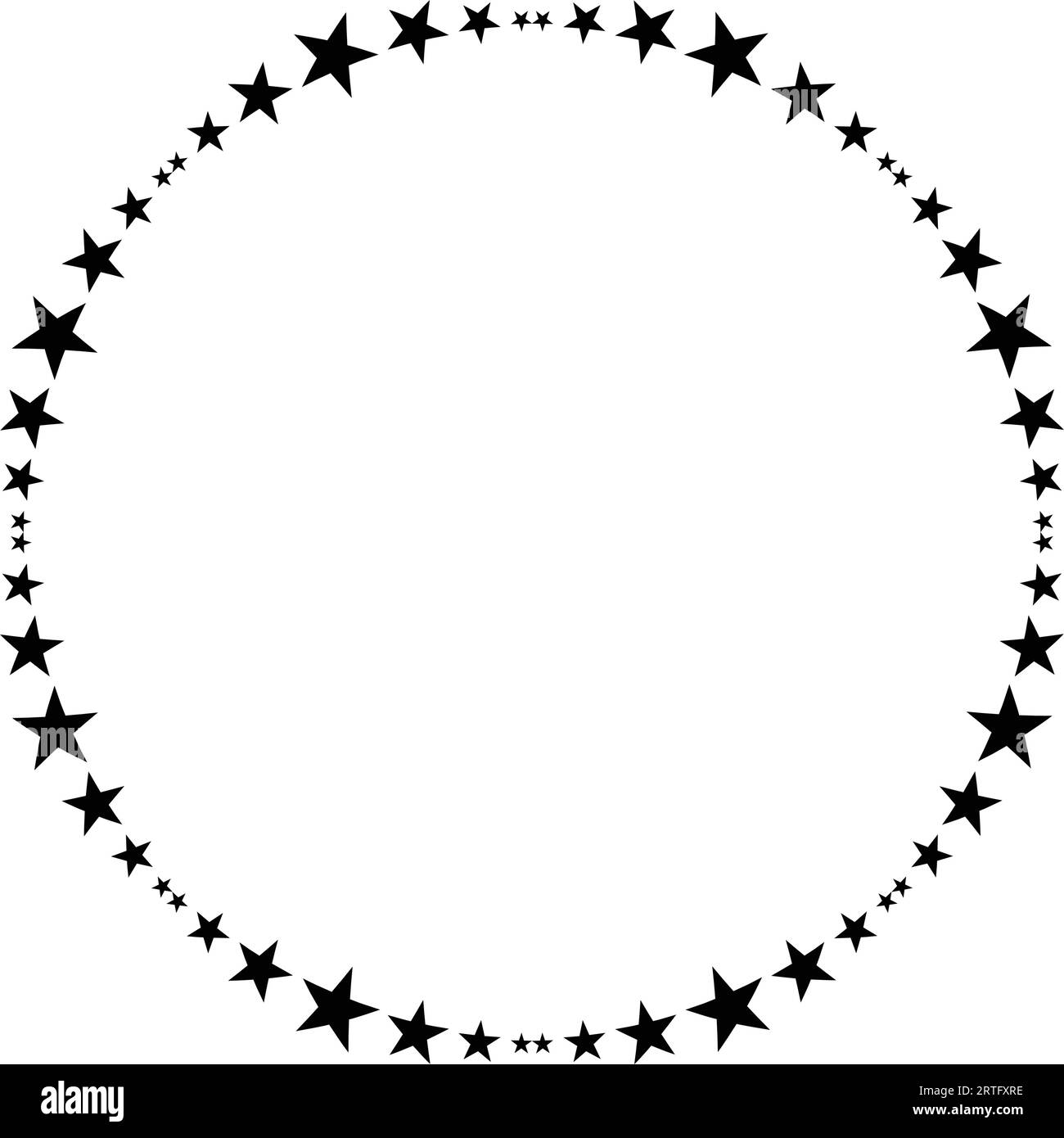 Star frame circle border shape icon for decorative banner vintage ...
