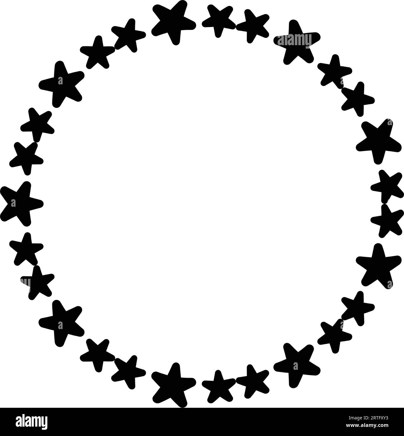 Star frame circle border shape icon for decorative banner vintage ...