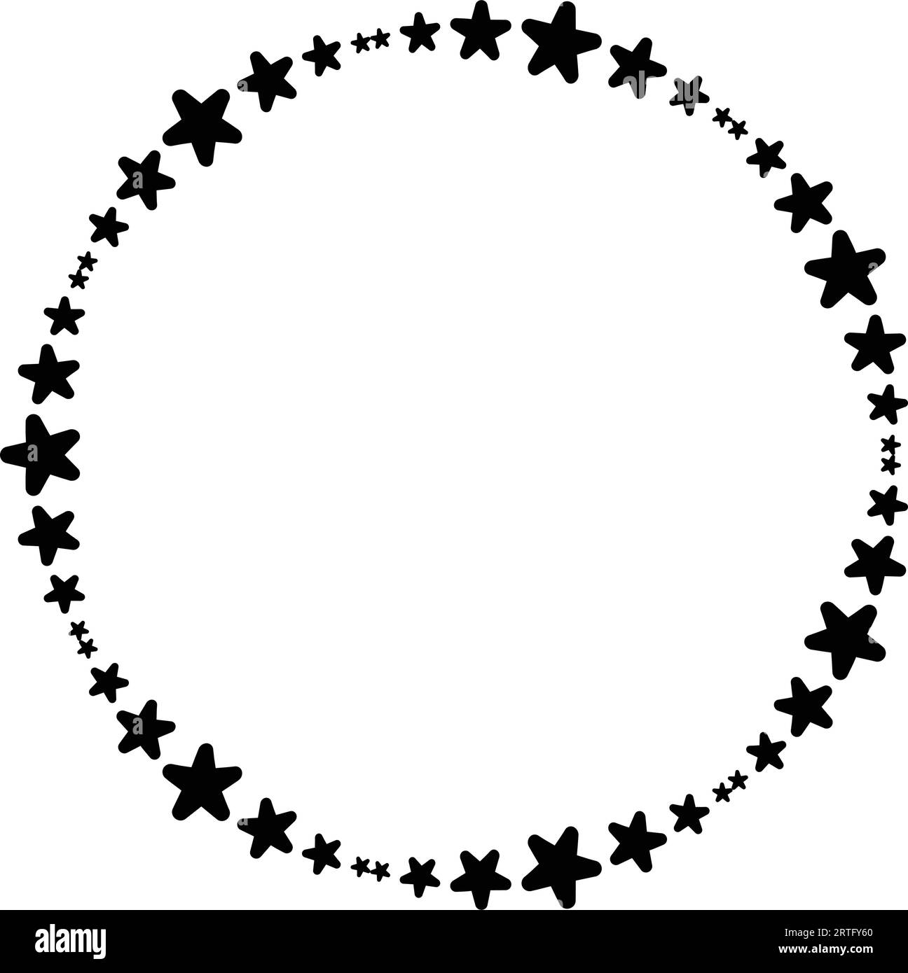 Star frame circle border shape icon for decorative banner vintage ...