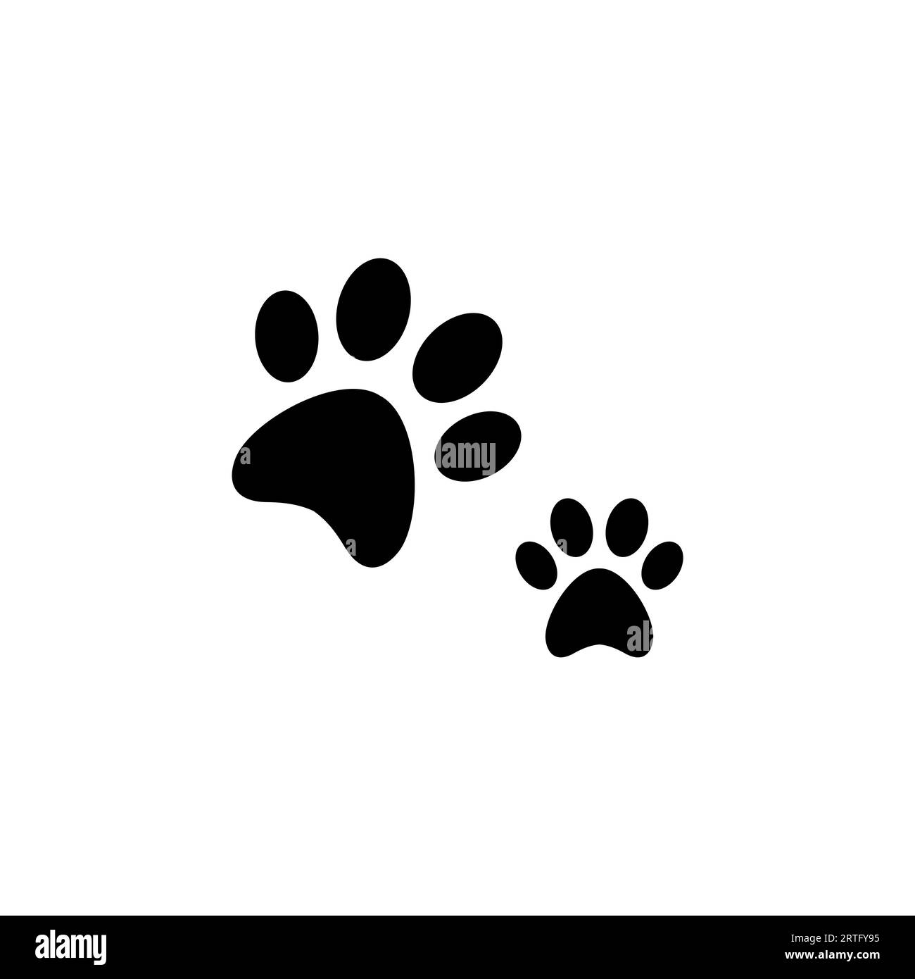 Grunge paw print vector Stock Vector Images - Alamy