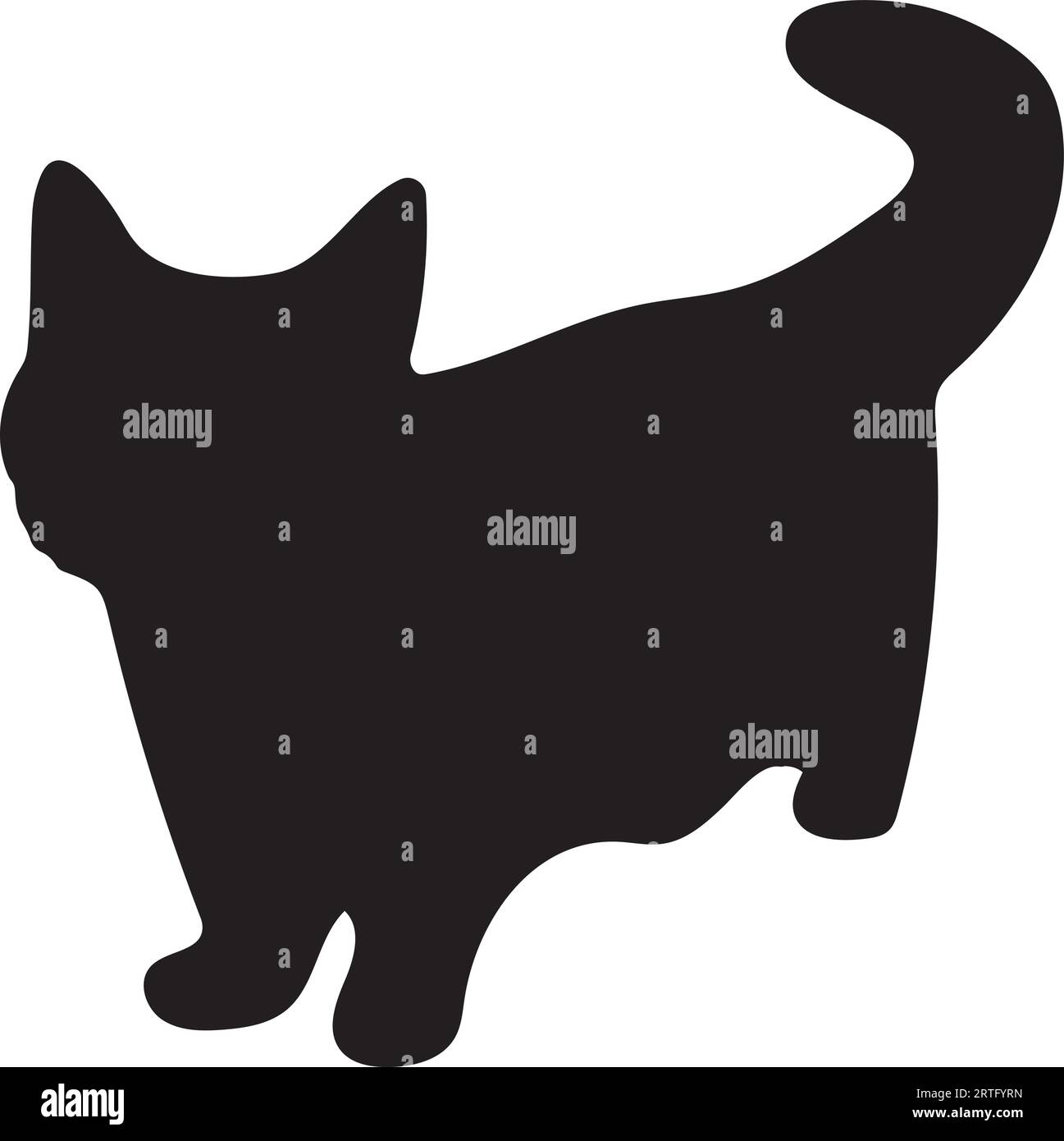 Abstract cat silhouette hi-res stock photography and images - Alamy