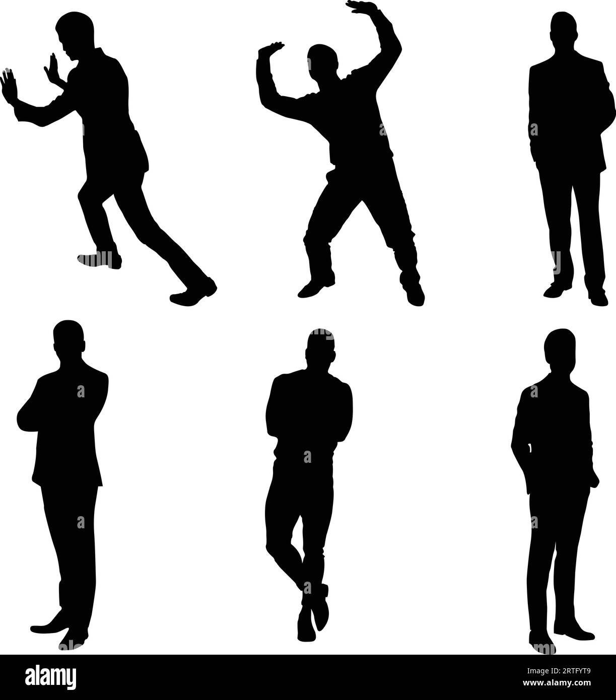 Man silhouette set Stock Vector Images - Alamy