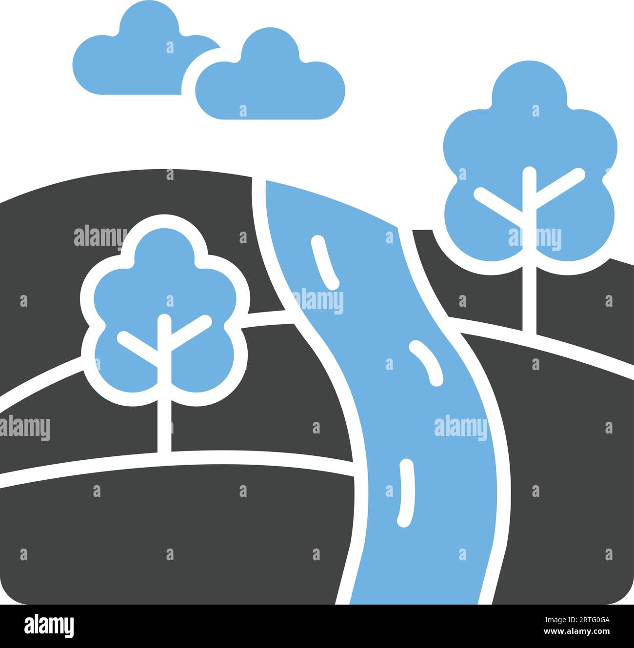 River riverbank Stock Vector Images - Alamy