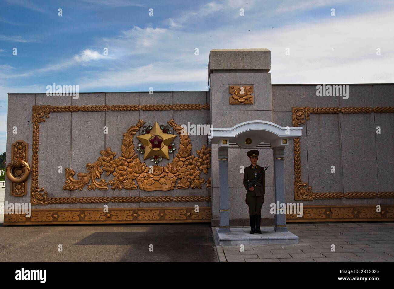 FILE - A North Korean soldier stands guard at his post at the entry ...
