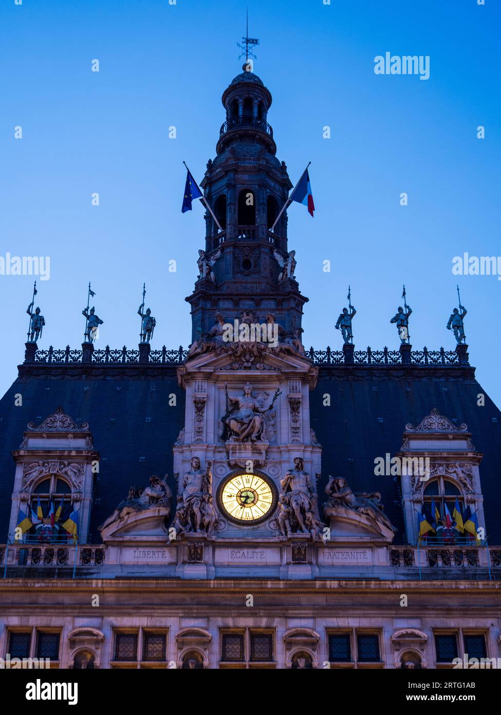 Hôtel de Ville, Town Hall, Neo-Renaissance Building, Paris, France ...