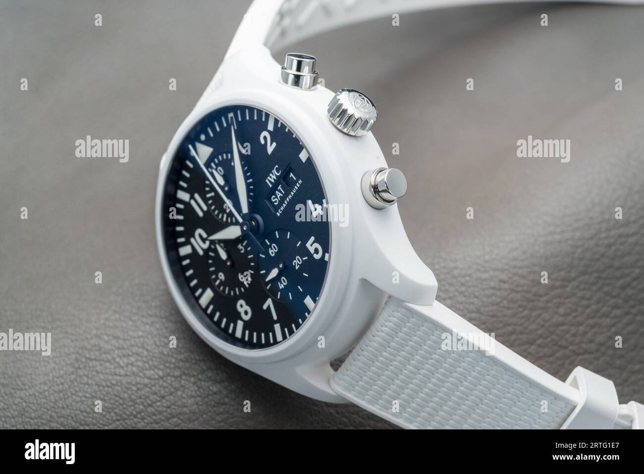 Various IWC Pilot's Watch models in ceramic as seen during SIHH in ...