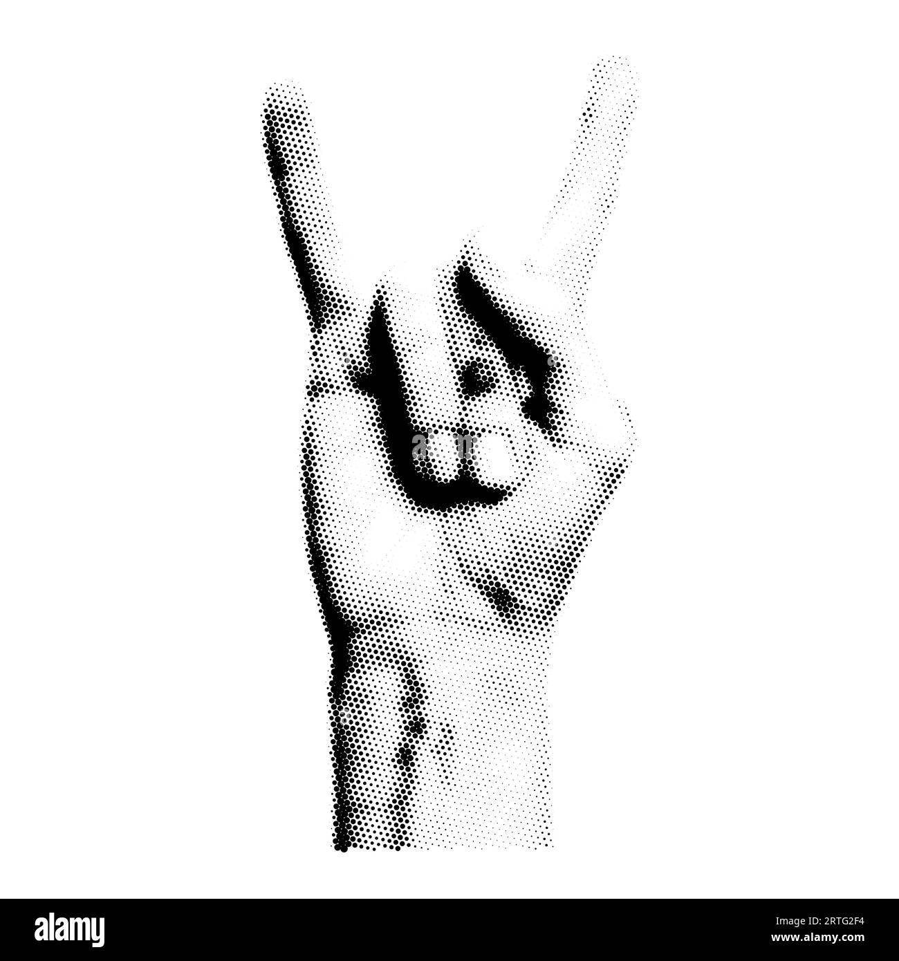 Human hand collage. Design element in trendy dotted pop art style ...