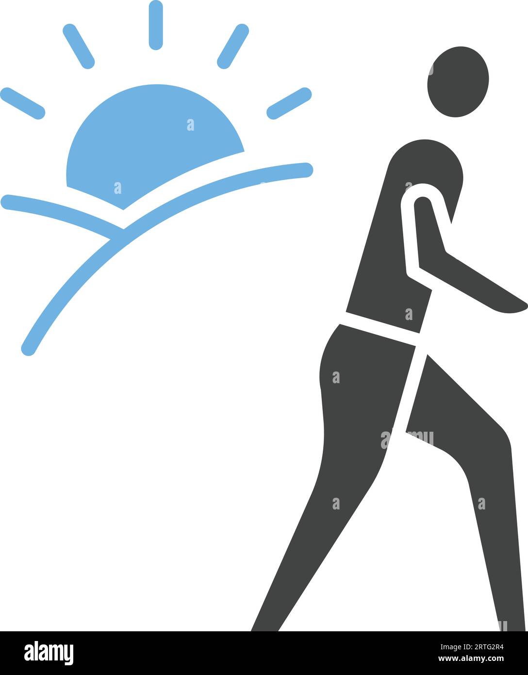Sunrise Walk Icon Image Stock Vector Image & Art - Alamy