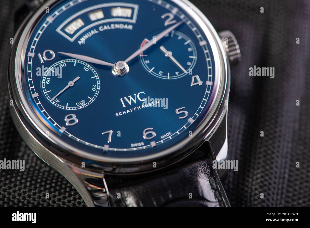 IWC Portugieser Annual Calendar IW503502 Nightshoot Stock Photo - Alamy