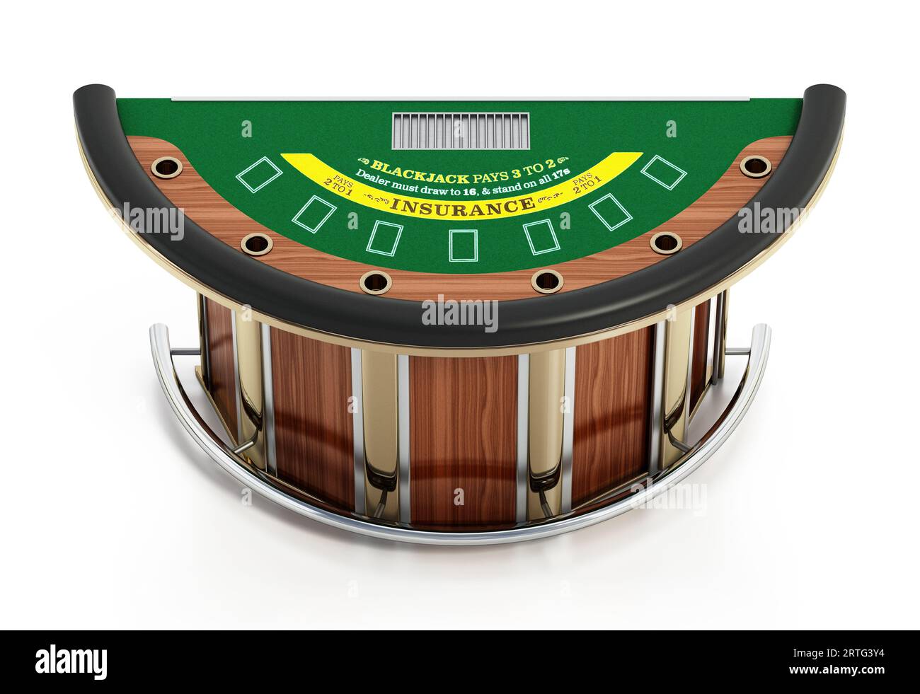 Poker table concept 3d illustration Cut Out Stock Images & Pictures - Alamy