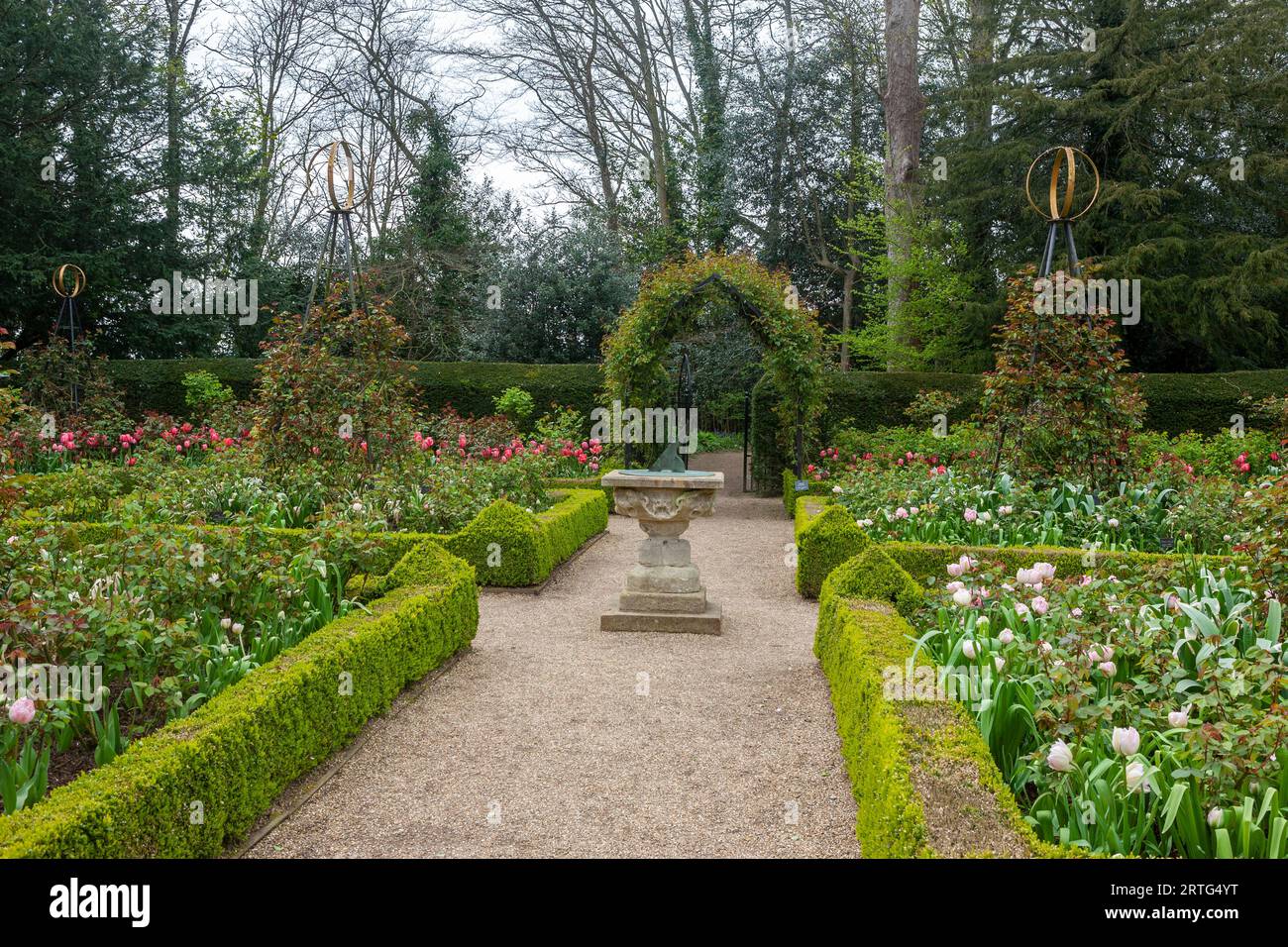The Rose Garden, Arundel Castle Gardens, Arundel, West Sussex, UK Stock ...