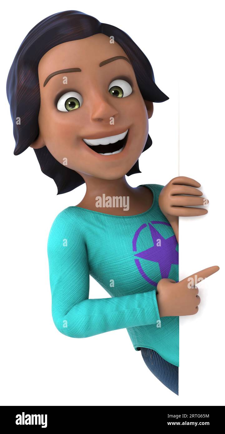 Fun 3D cartoon asian teenage girl Stock Photo - Alamy