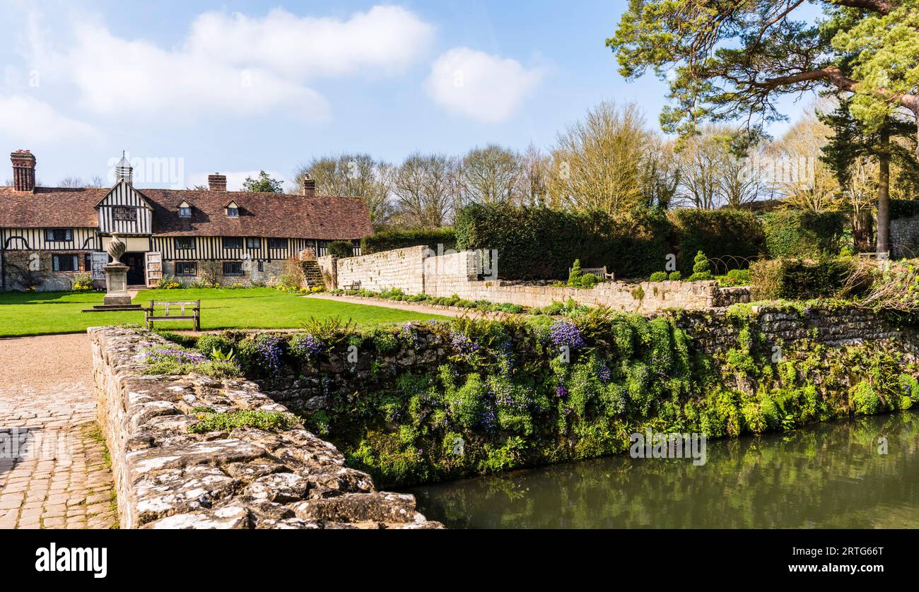 View from the bridge at Ightham Mote, Kent, UK Stock Photo - Alamy