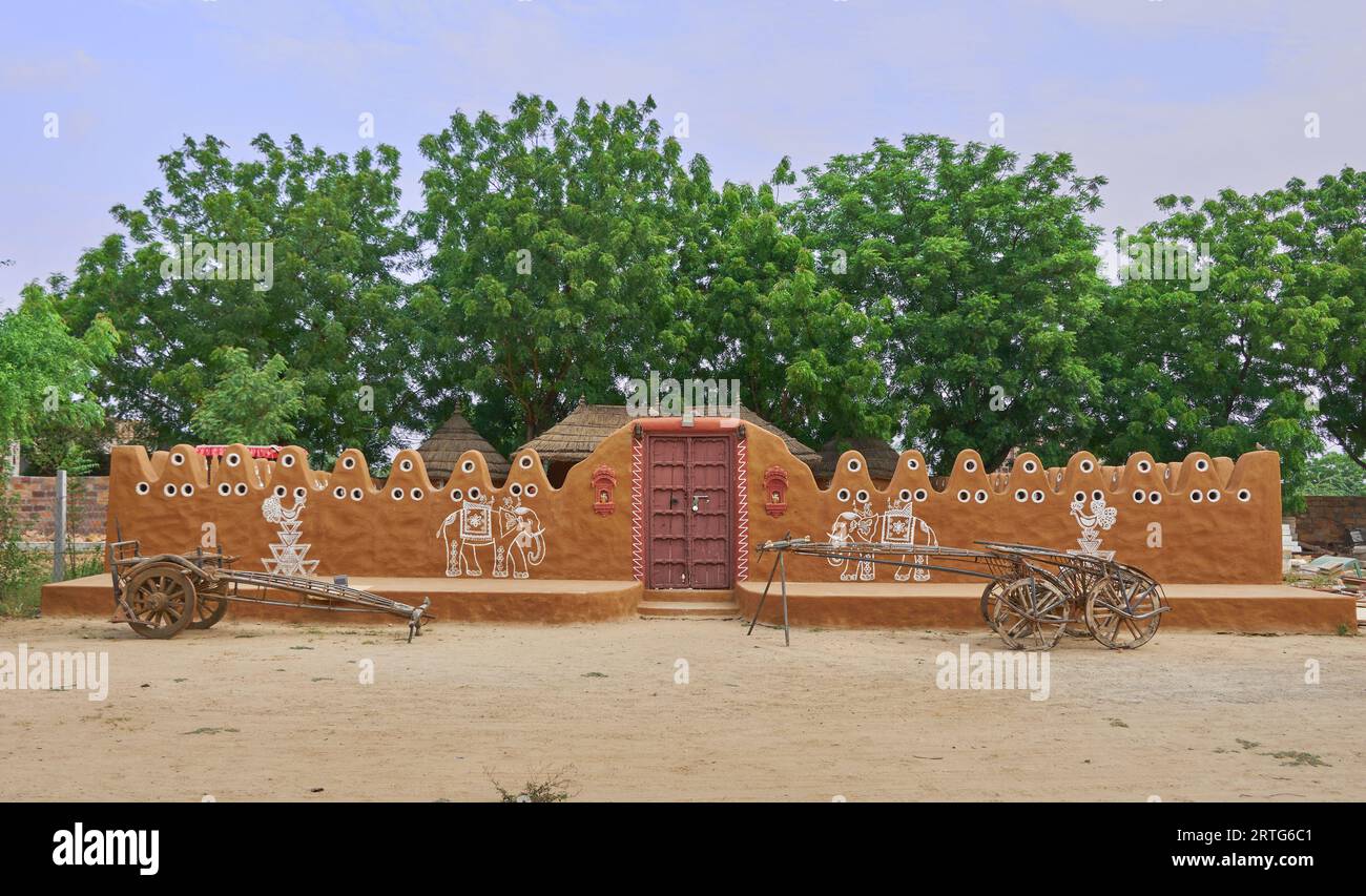 Indian village wall hi-res stock photography and images - Alamy