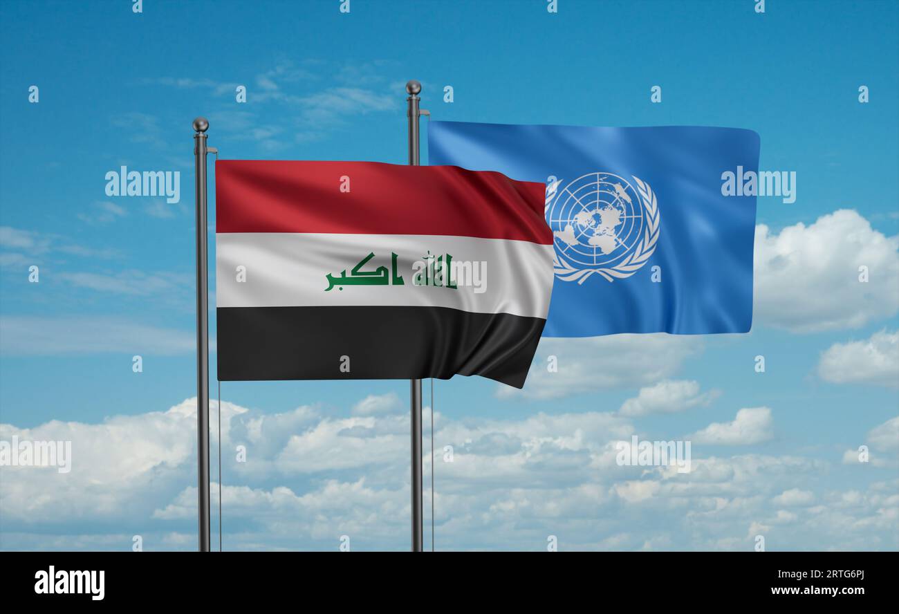 Iraq flag in wind 3d hi-res stock photography and images - Alamy