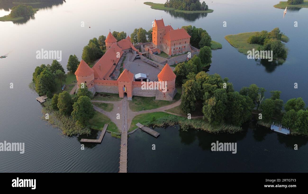 Aerial view trakai island hi-res stock photography and images - Alamy