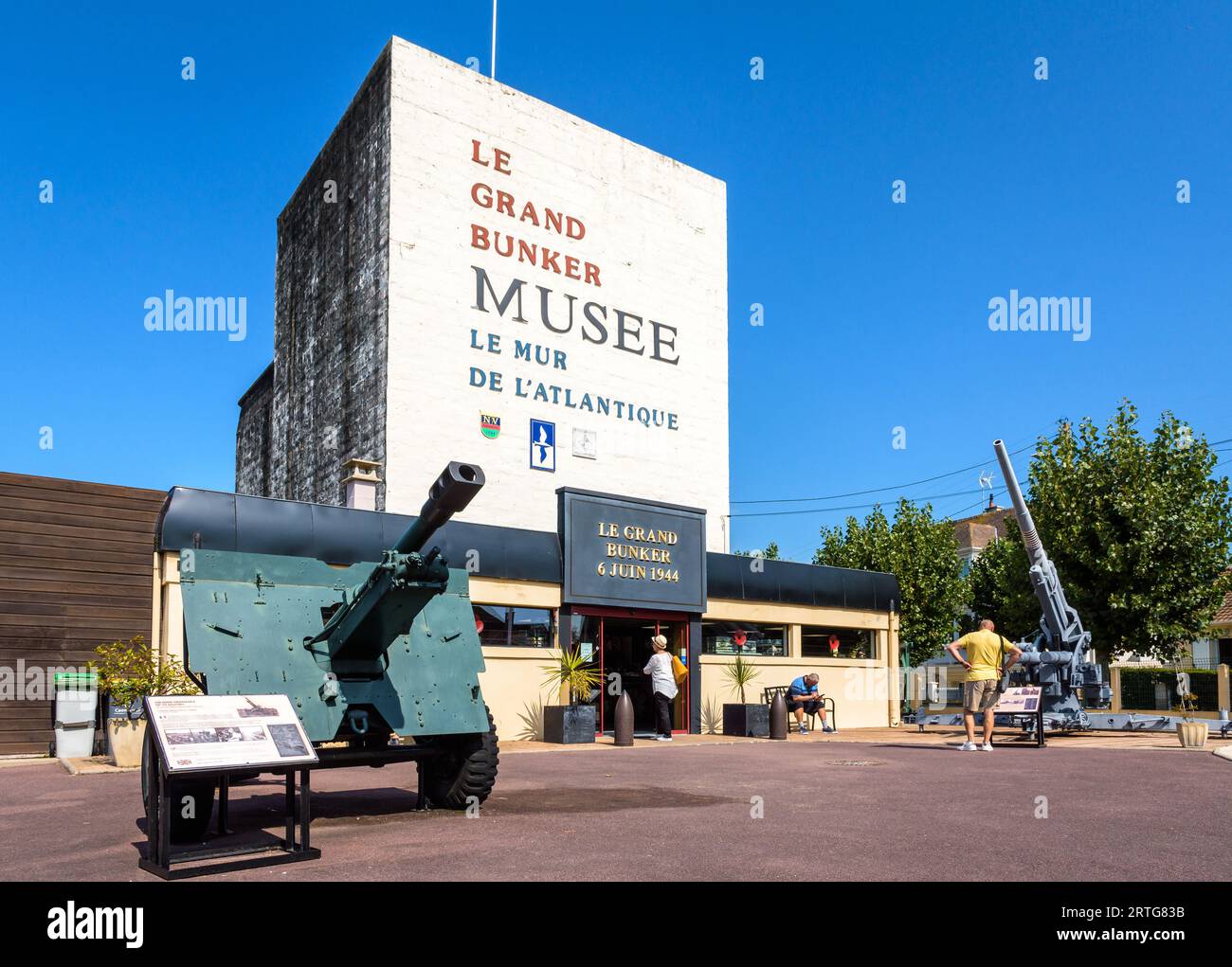 Entrance of "Le Grand Bunker" in Ouistreham, France, a former German ...
