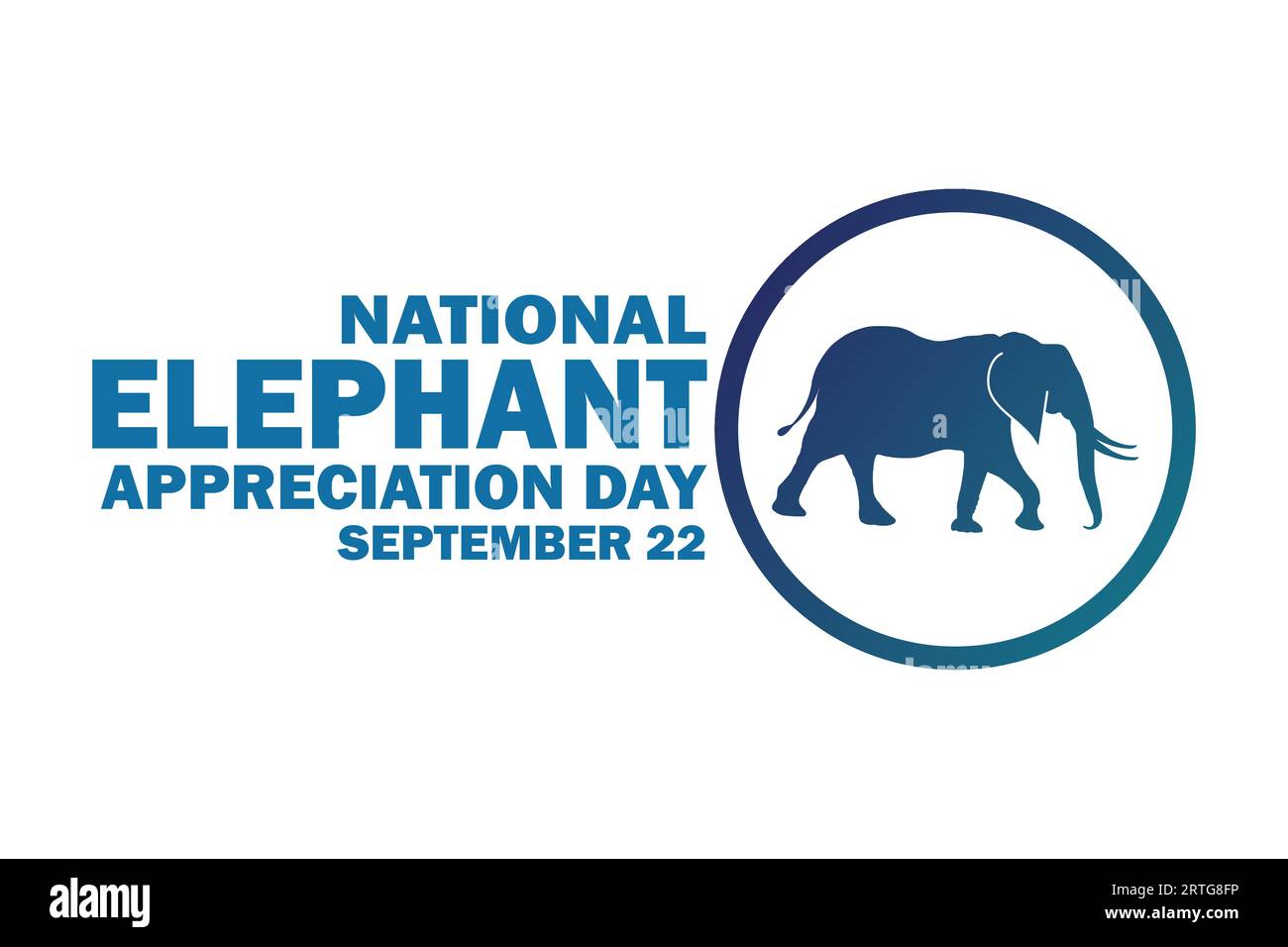 National Elephant Appreciation Day Vector illustration. September 22 ...