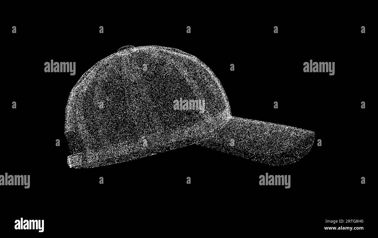 3D Baseball cap on black background. Sportswear concept. Business ...
