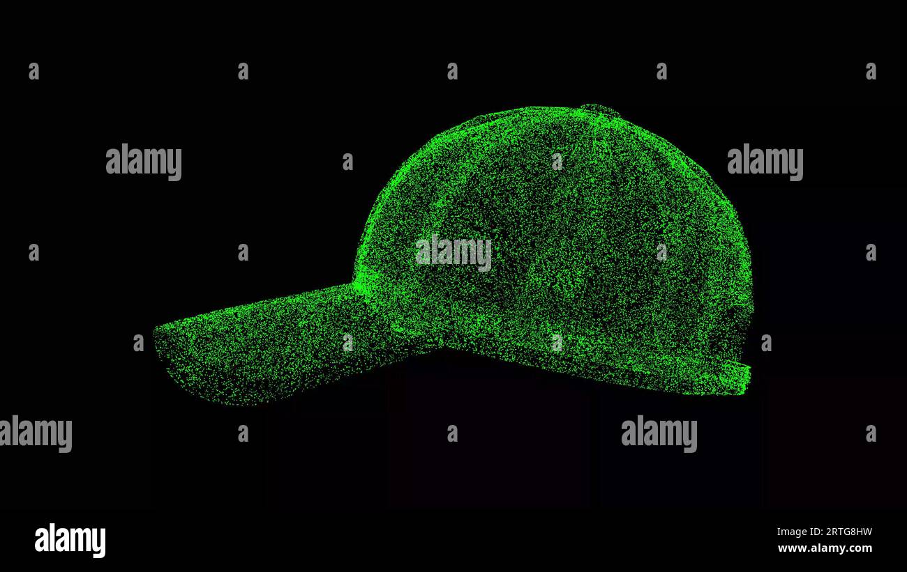 3D Baseball cap on black background. Sportswear concept. Business ...