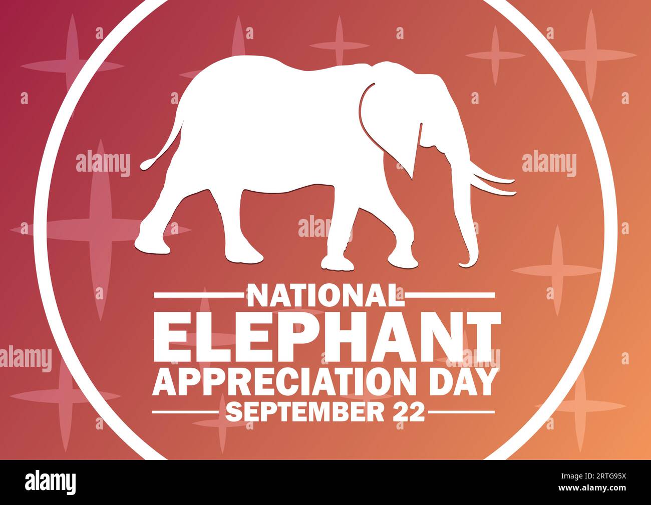 Vector illustration of a background for National Elephant Appreciation ...