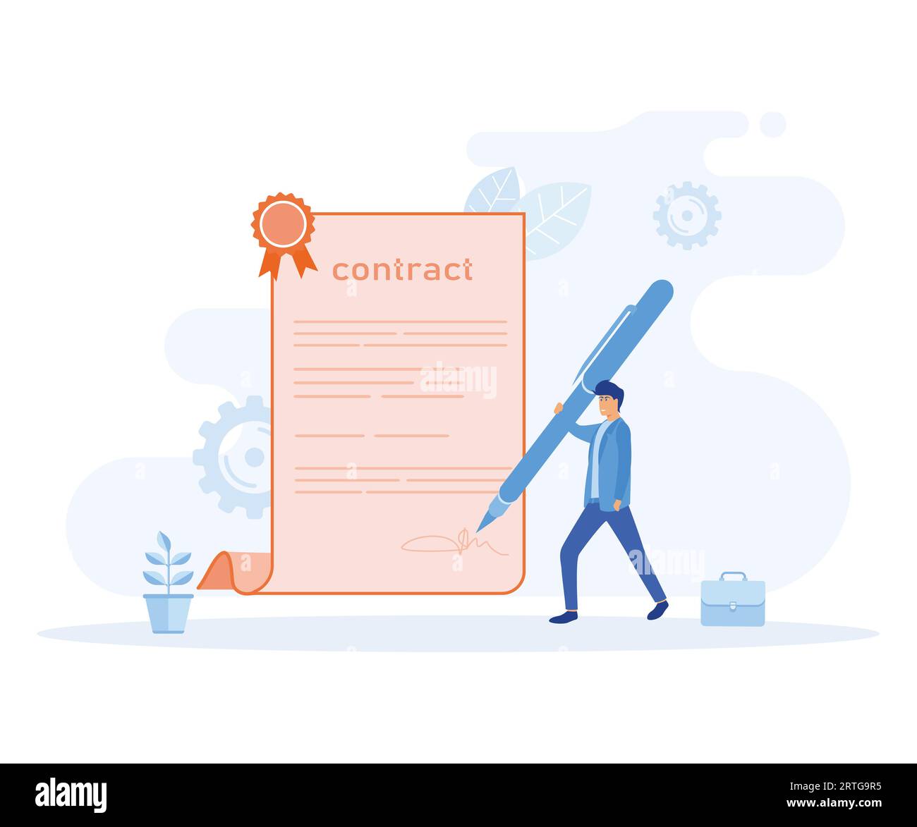 Reading contract Stock Vector Images - Alamy