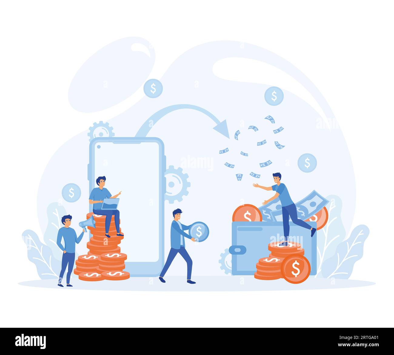 Financial transactions, non-cash payment transactions. NFC payment ...