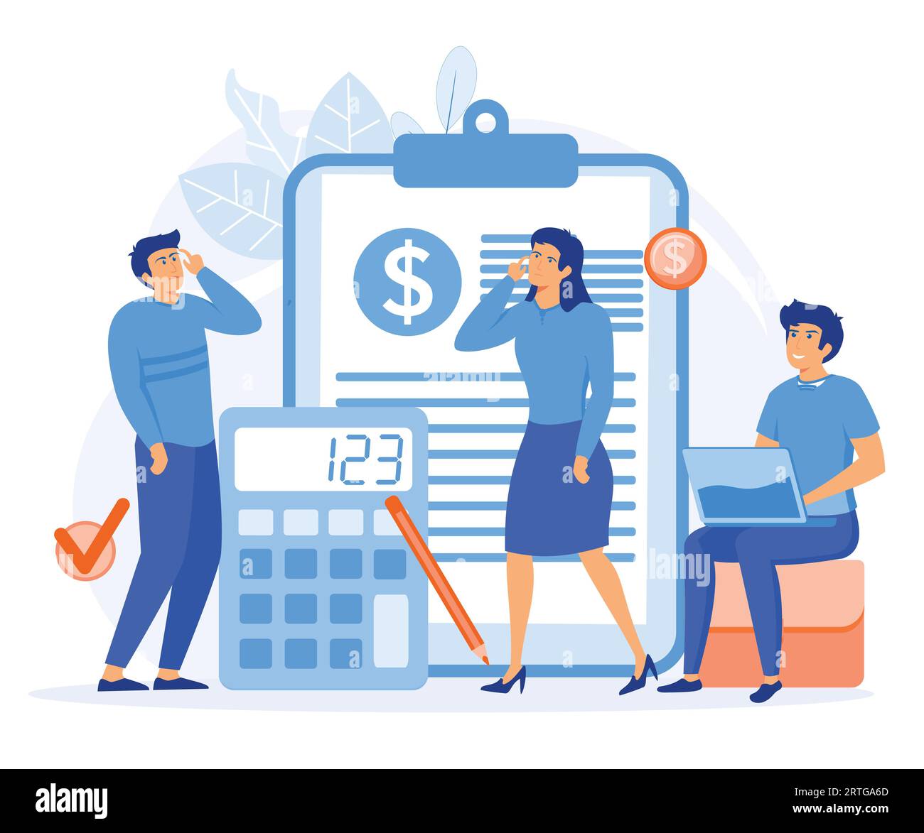 financial management concepts, People with financial document ...