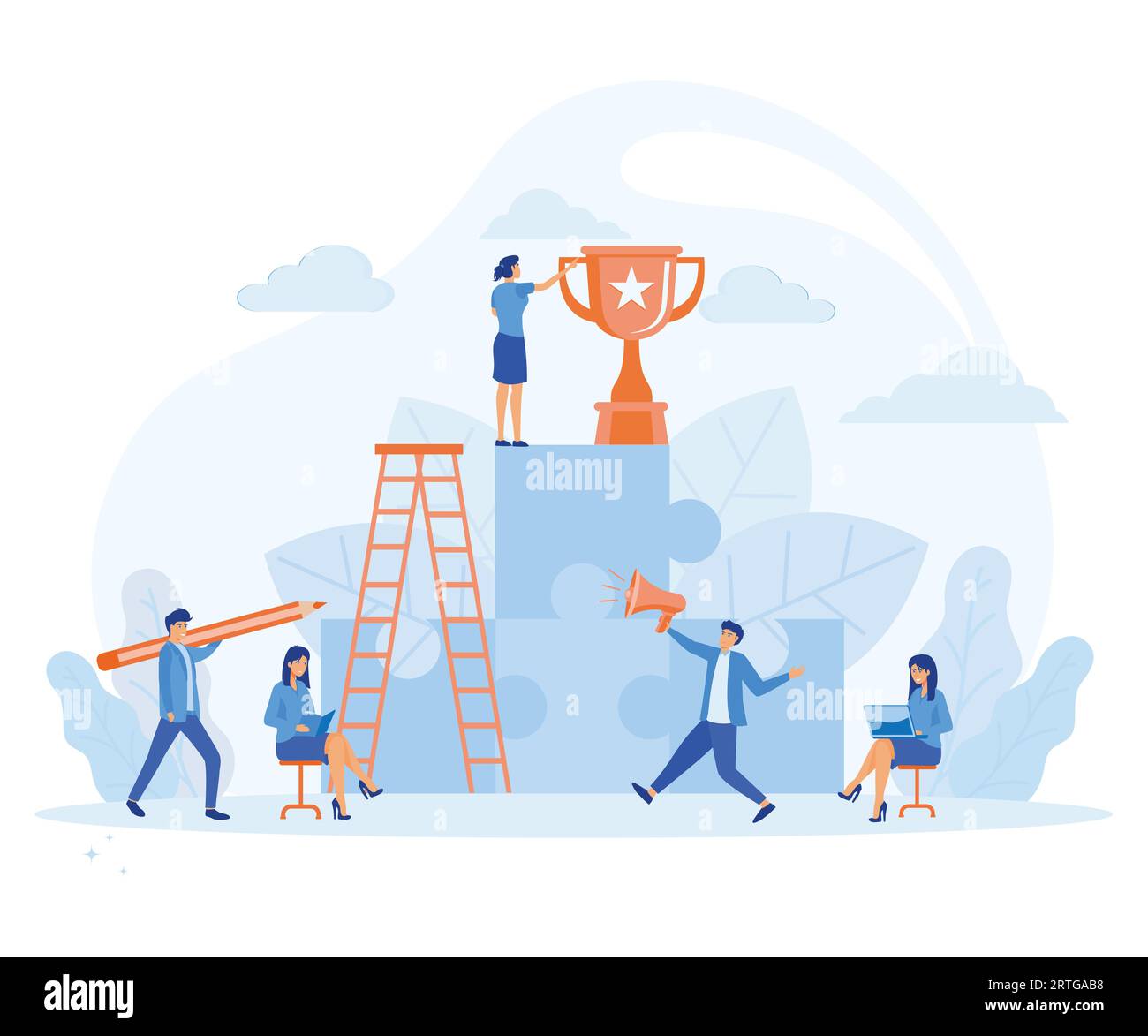 Business team concept, People working on their role, Symbol of ...