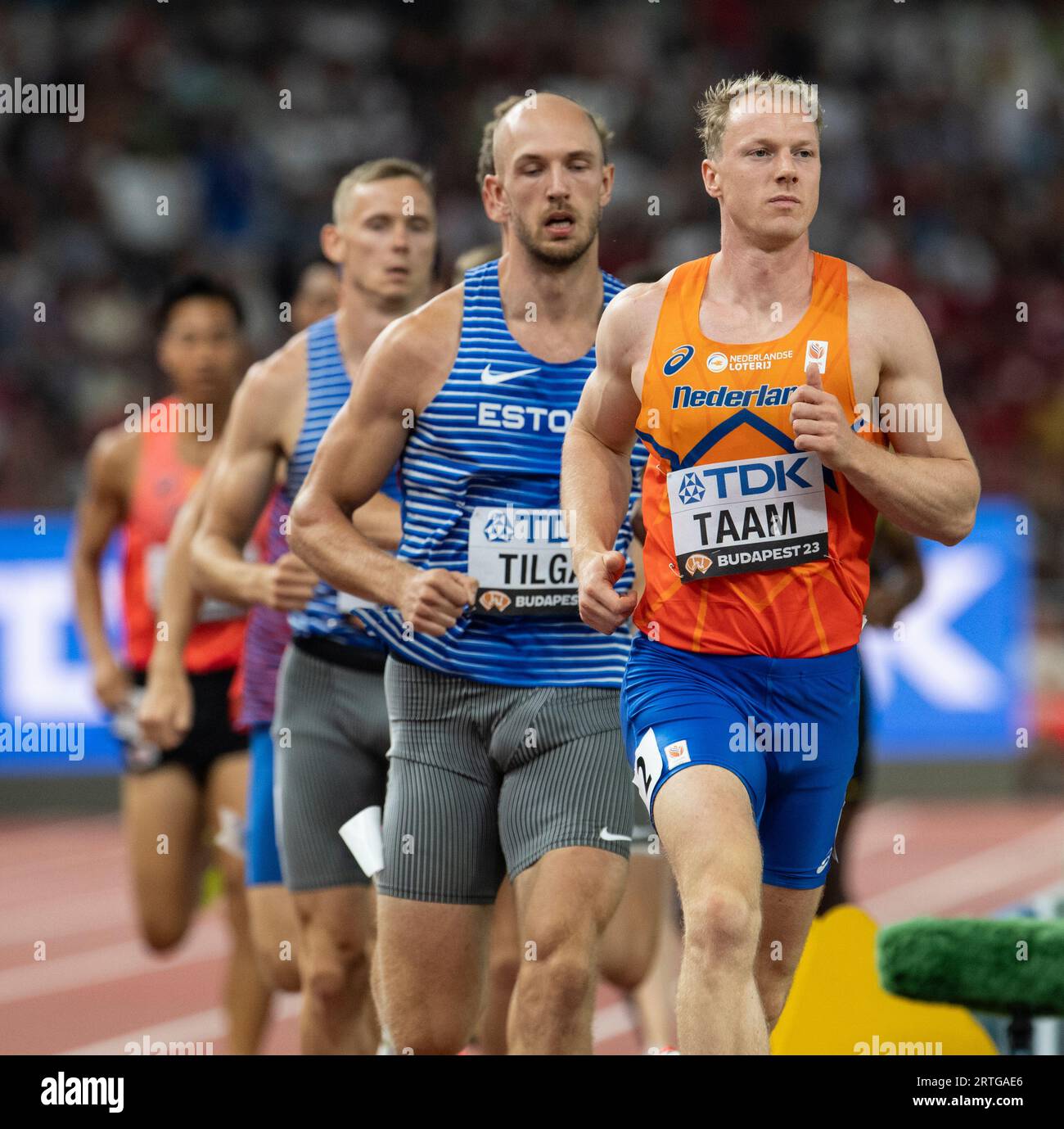 Rik Taam of the Netherlands competing in the 1500m decathlon on day ...