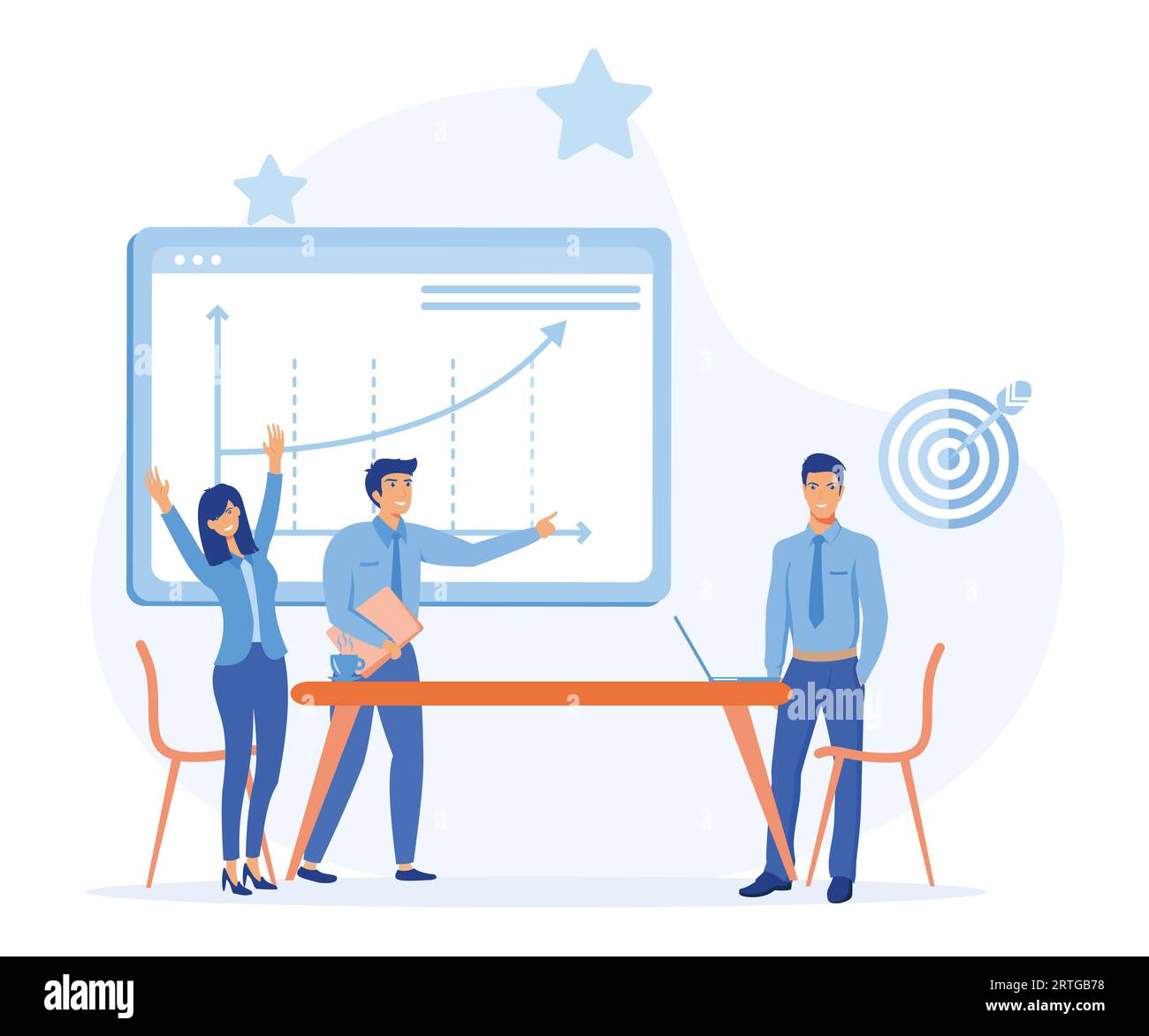 Professional recognition concept, People congratulating colleague with ... Professional recognition concept, People congratulating colleague with ...
