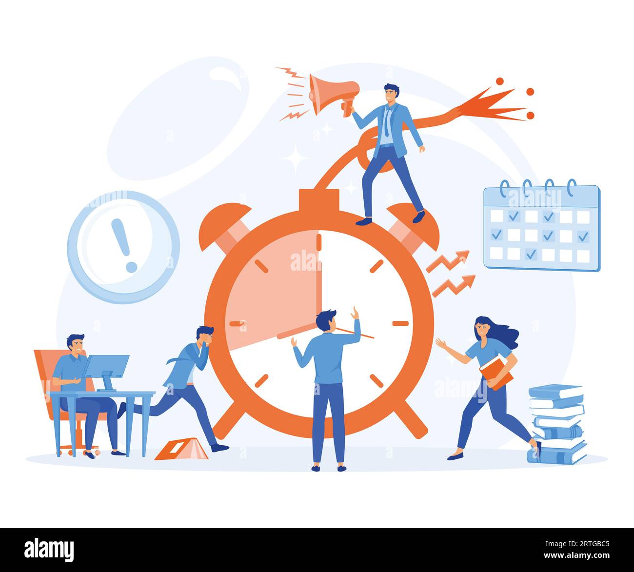 Time management, manager pressure at workplace. Office deadline ...