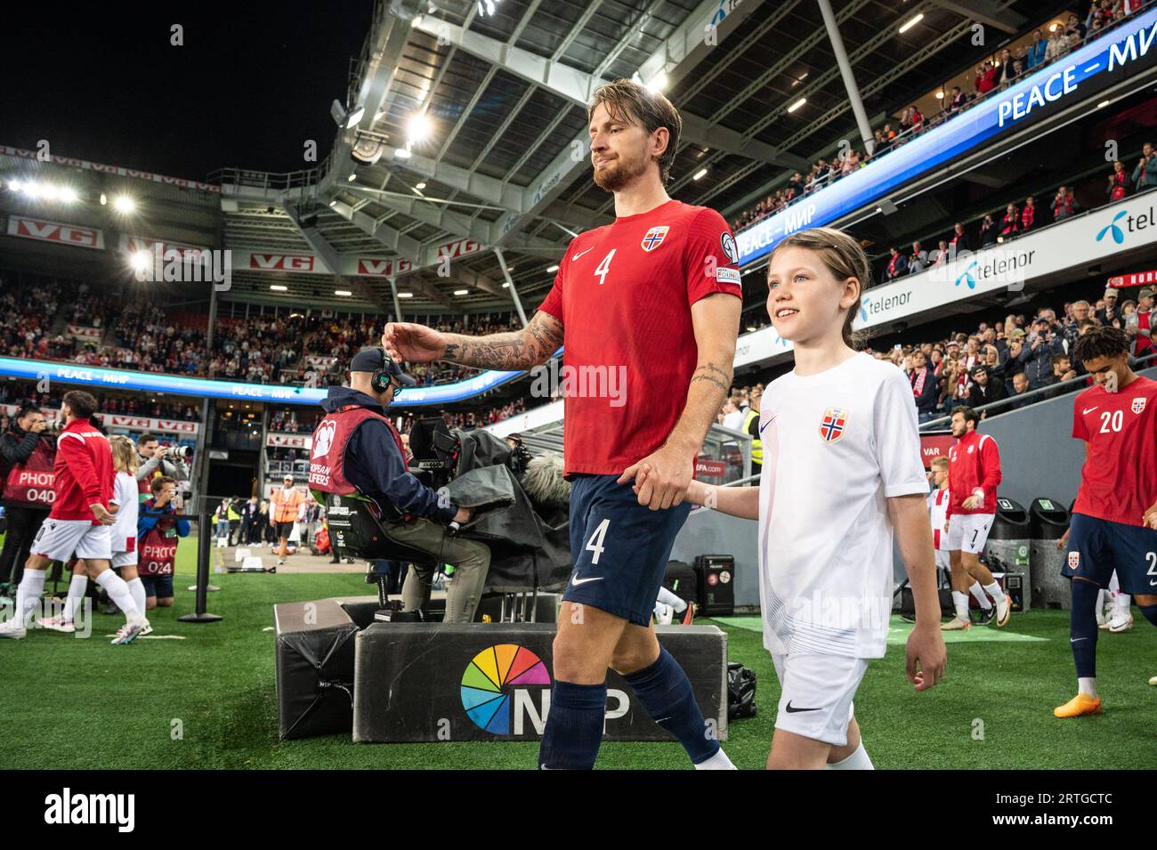 Oslo, Norway. 12th Sep, 2023. Stefan Strandberg (4) of Norway seen ...