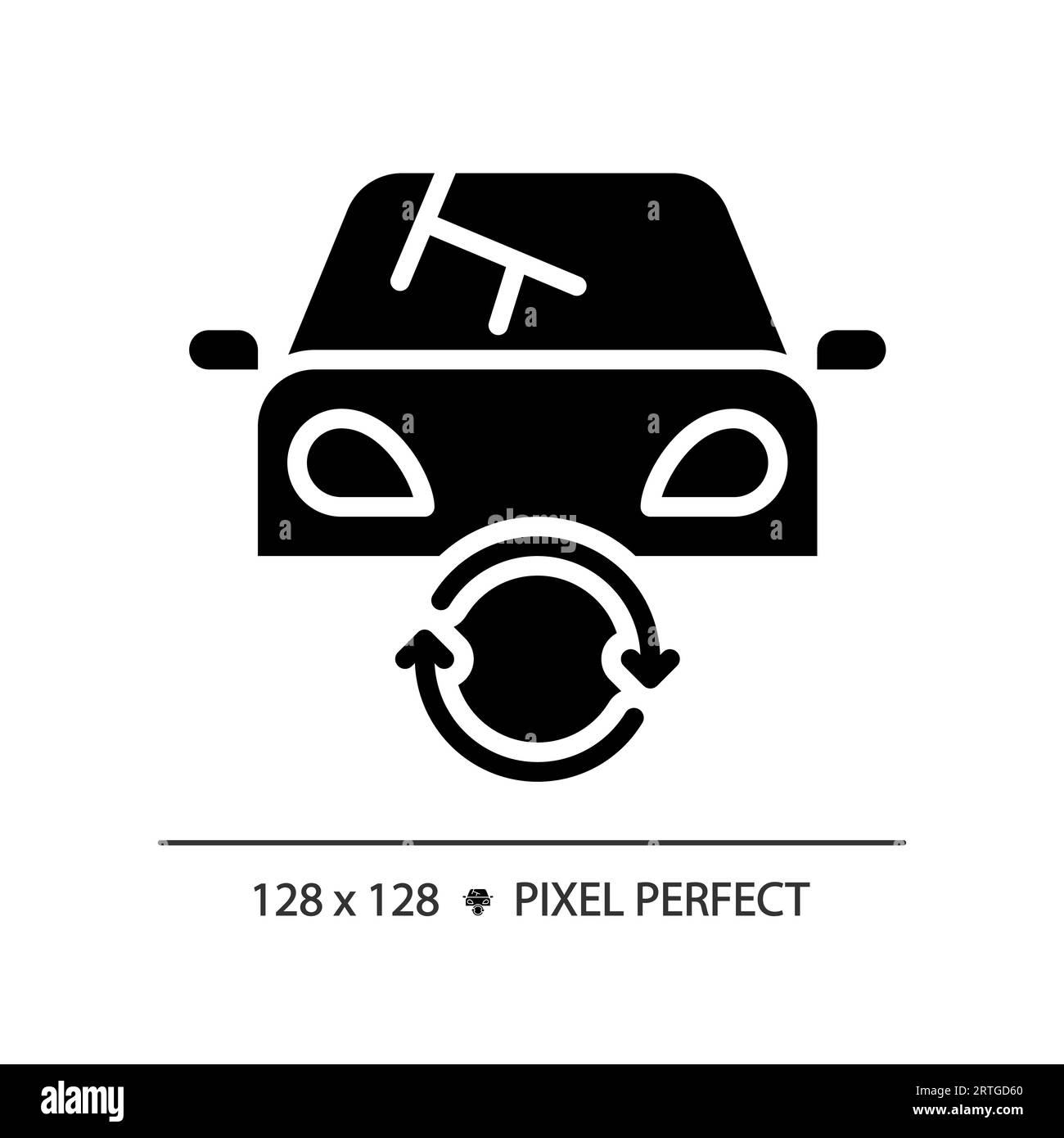 Car headlight glyph icon Cut Out Stock Images & Pictures - Alamy