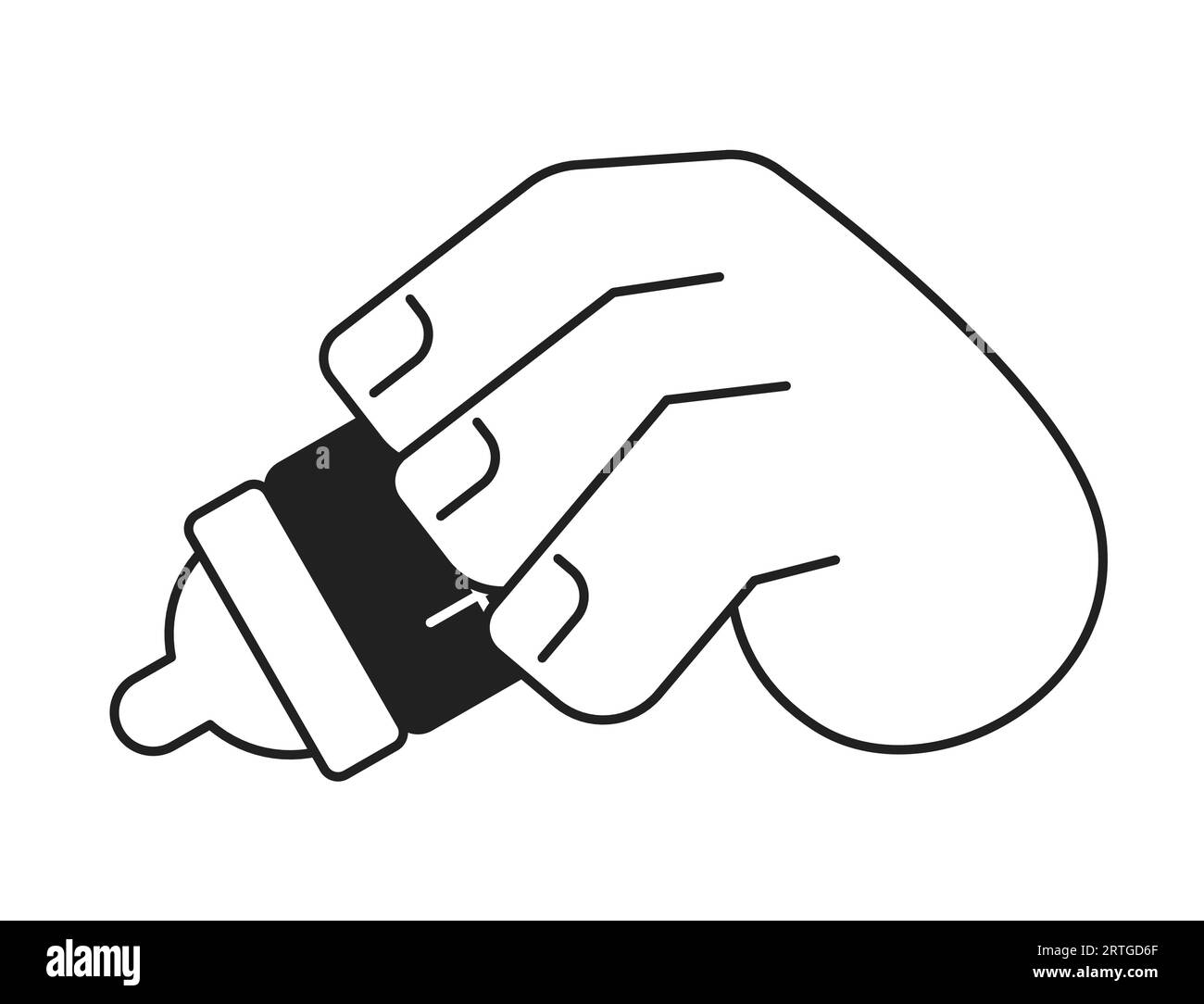 Baby hand holding milk Stock Vector Images - Alamy