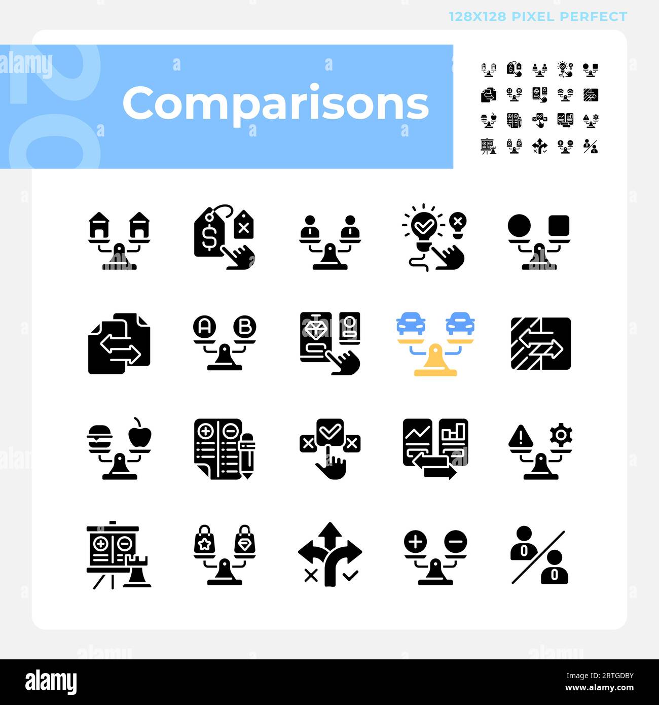 Pictogram comparisons Stock Vector Images - Alamy