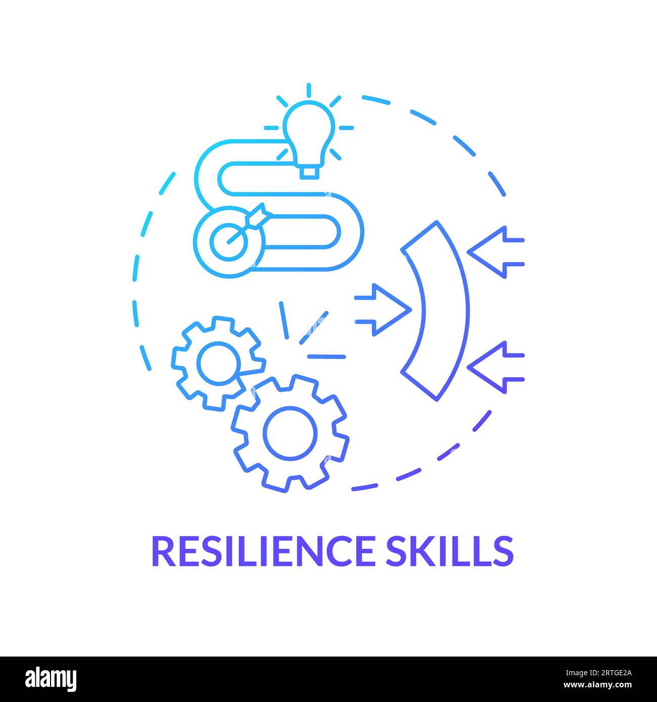 2D gradient thin line icon resilience skills concept Stock Vector Image & Art - Alamy