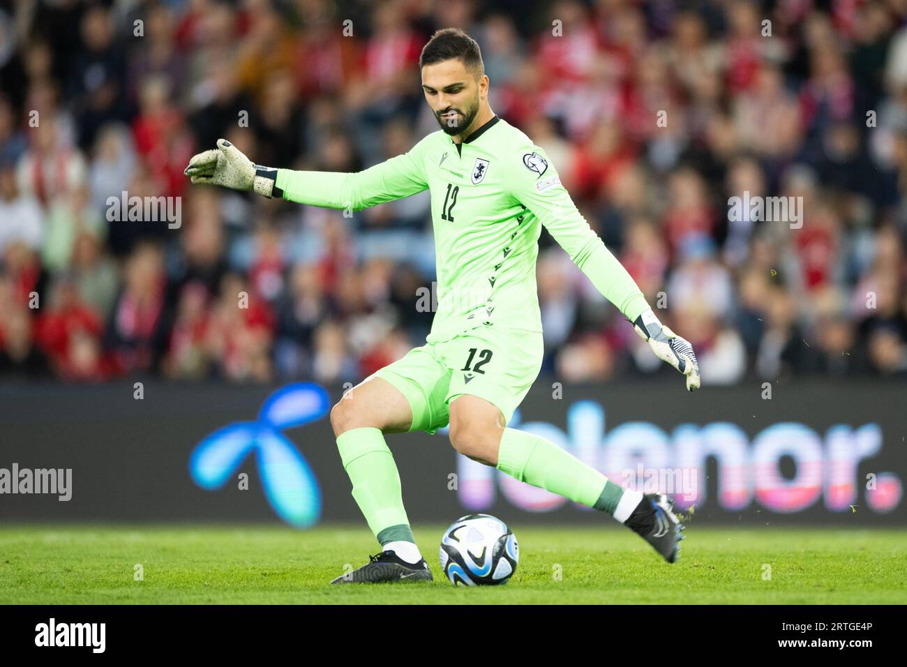Oslo, Norway. 12th Sep, 2023. Goalkeeper Giorgi Mamardashvili (12) of ...