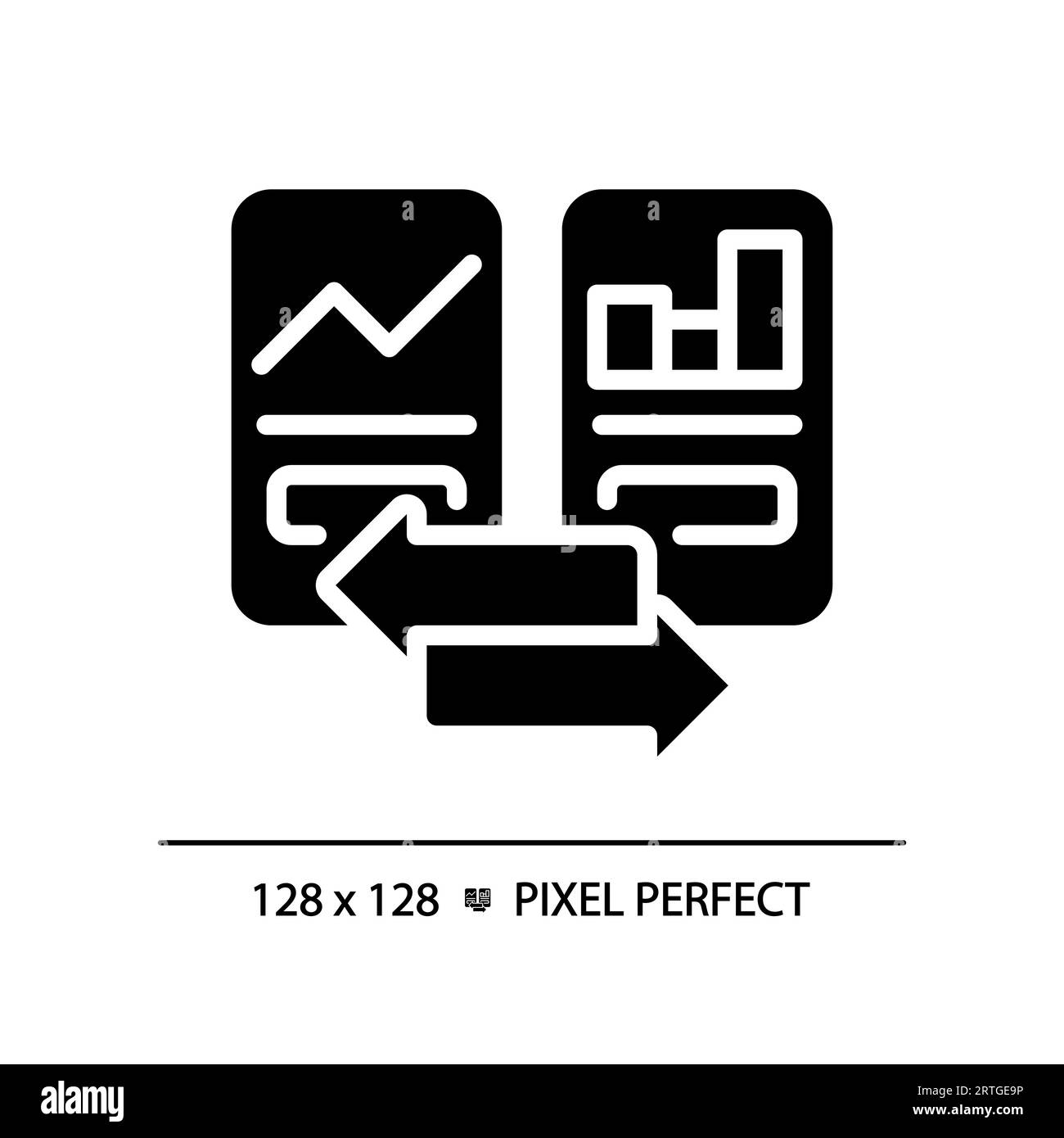 2D glyph style black graph comparisons icon Stock Vector Image & Art ...