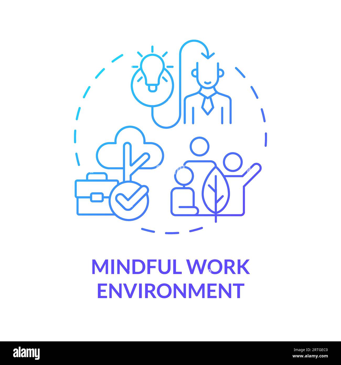 Mindful work environment Stock Vector Images - Alamy